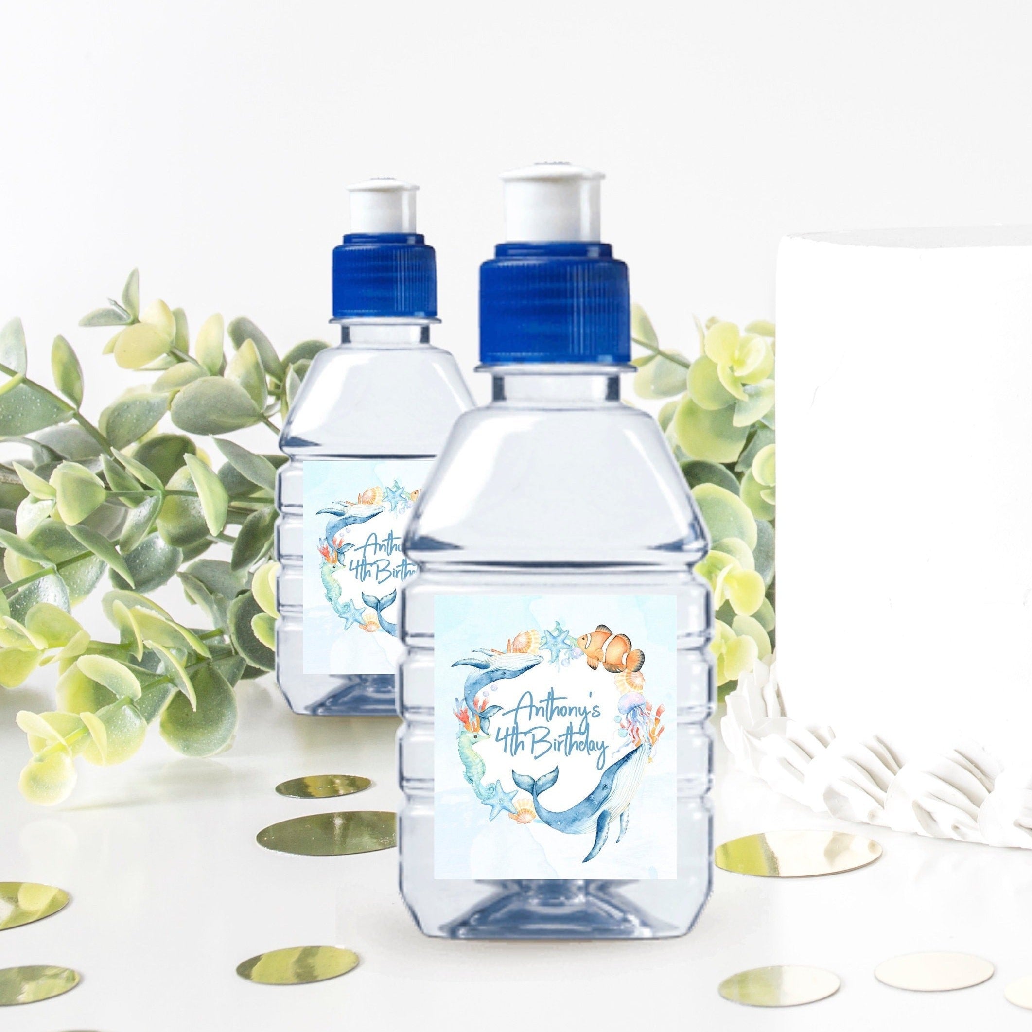 Whale Nautical Watercolour Pop Top Labels – Serendipity Design Corner