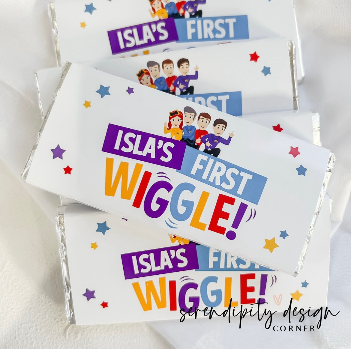 First Wiggle The Wiggles Chocolate Wrappers – Serendipity Design Corner