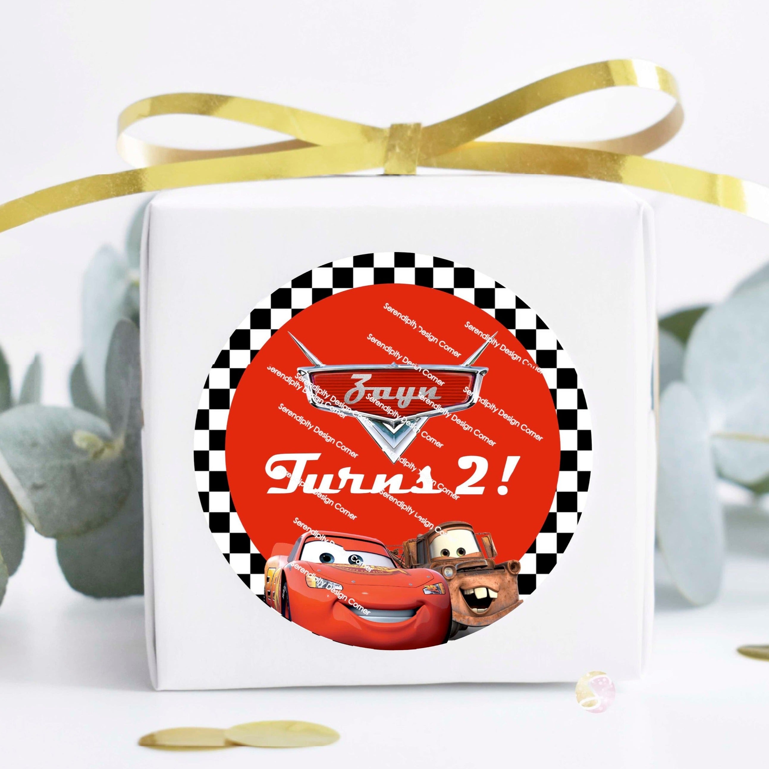 Cars Lightning McQueen Birthday Party Stickers – Serendipity Design Corner